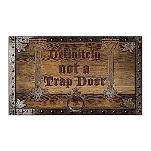 KIYIYZER Definitely Not A Trap Door Door Mat Funny Entrance Welcome Outdoor Indoor Mats Home Decor Housewarming Gift 17 x 30 Inches