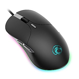 KKUYI RGB Gaming Mouse Wired, USB Computer Gaming Mice with Chroma RGB Lighting/6 DPI Levels/6 Buttons, RGB Gamer Desktop Laptop PC Gaming Mouse with 6ft Cable for Windows Xbox PS4 (Black-01)