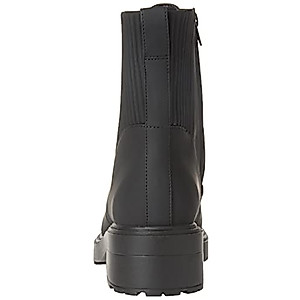 Amazon Essentials Women's Rubberized Combat Boot with Chunky Outsole, Black, 7