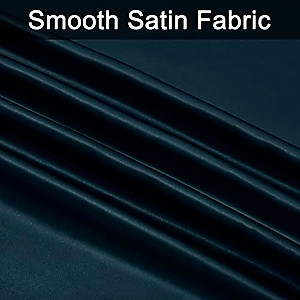 Homiest 90"x90" Duvet Cover for Weighted Blanket, Deep Sea Blue Satin Weighted Blanket Cover with 8 Ties, Silky & Removable Zippered Duvet Cover Heavy Blanket Duvet Cover for Adults