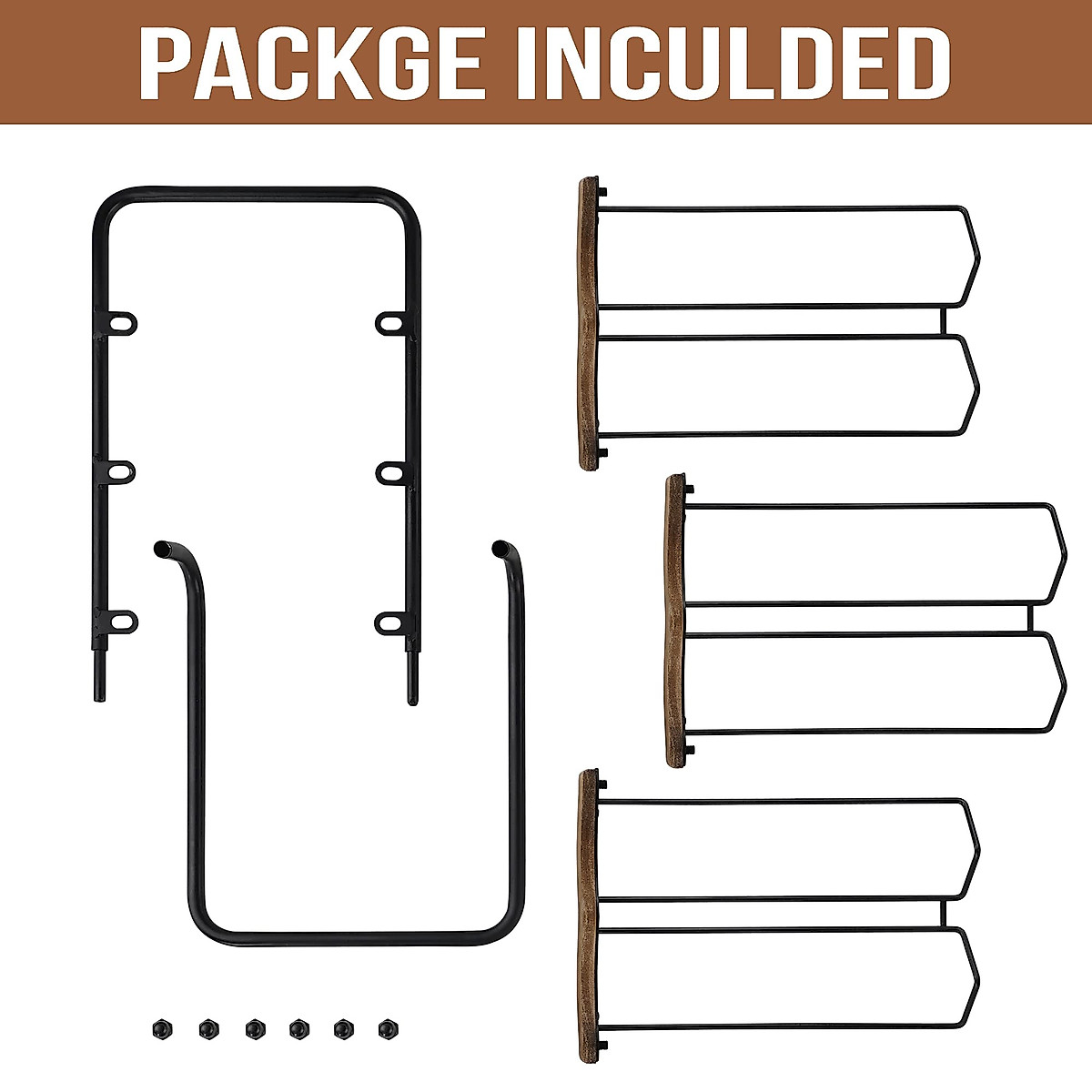 YANGSHUO Wine Rack Countertop, 3-Tier Freestanding Wine Holder for 6 Wine Bottles, Wooden Wine Storage Rack for Kitchen Bar, Dining Room, Living Room