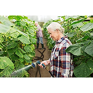 INNAV8 Water Hose Nozzle Sprayer - Features 10 Spray Patterns, Thumb Control, On Off Valve for Easy Water Control - HIGH Pressure Garden Hose Nozzle for Garden Hose - Garden Hose Spray Nozzle for Hose