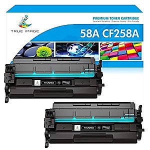 TRUE IMAGE Compatible Toner Cartridge Replacement for HP 58A CF258A 58X CF258X M428fdw HP Pro M404n M404dn M404dw MFP M428fdn M428dw M304 M404 M428 Printer Toner (Black, 2-Pack)