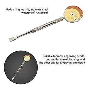 Waxmaid 2 Packs Wax Carving Tool, 4.7 inch Cartoon Toy Gift Stainless Steel Wax Sculpting Tool