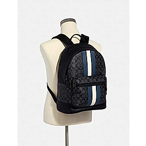 Coach West Backpack in Signature Canvas with Varsity Stripe, 3001