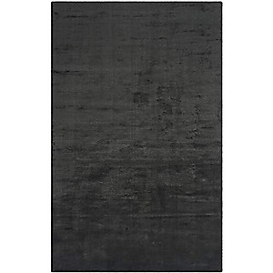 SAFAVIEH Mirage Collection Area Rug - 8' x 10', Black, Handmade Modern Viscose, Ideal for High Traffic Areas in Living Room, Bedroom (MIR331A)