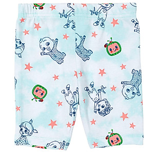 CoComelon JJ Yoyo Tomtom Infant Baby Girls Peplum T-Shirt and Bike Shorts Outfit Set Pink 12 Months