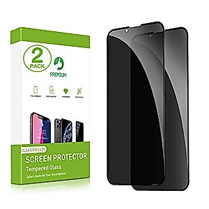 Uminy Privacy Screen Protector for iPhone 13 Pro Max 6.7", Anti Spy 9H Tempered Glass, Edge to Edge Full Cover Screen Protector 2 Pack