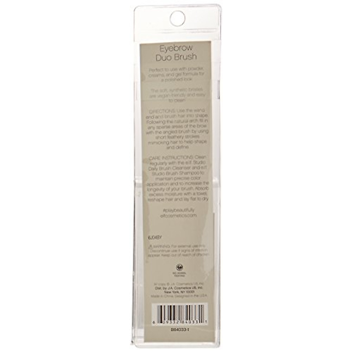 Elf Cosmetics 84033 Eyebrow Duo Brush, 1 Count