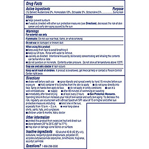 Coppertone Sport Sunscreen Spray SPF 50, Water Resistant Spray Sunscreen, Broad Spectrum SPF 50 Sunscreen, Bulk Sunscreen Pack, 5.5 Oz Bottle, Pack of 3