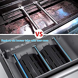 Burner Tube Kit Replacement for Weber with Front Control Knobs, 19 1/2" 304 Stainless Steel Burner Set Replace for Weber Genesis 310 E310 E320 EP310 Grill Parts 2011 to 2016 Model Years #62752