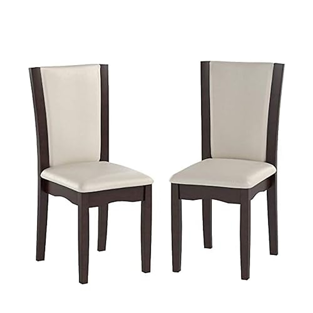 24/7 Shop at Home Stan Wooden Kitchen & Dining Room Chairs Set of 2, Dark Cherry