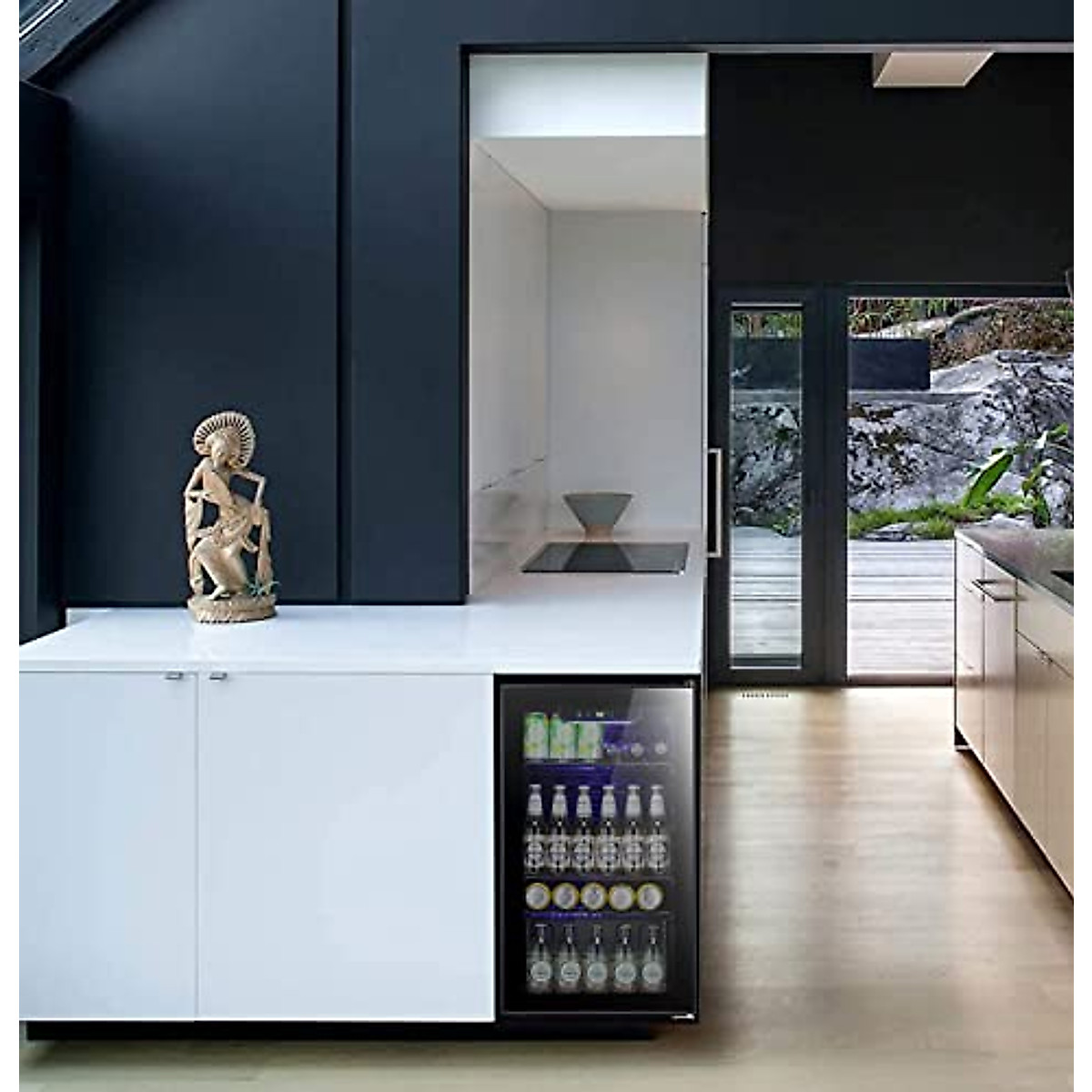 Antarctic Star Beverage Refrigerator -100 Can Mini Fridge for Soda Beer or Wine,Small Drink Dispenser, For Office or Bar with Adjustable Removable Shelves，Convertible Door ，3.2 Cu. Ft.…