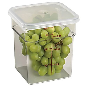Cambro SFC2SCPP Cambro Square Seal Lid for 2 and 4 Qt. Capacity Clear Camwear Containers
