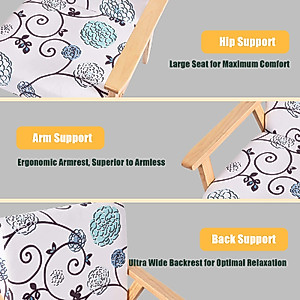 POWERSTONE Modern Accent Chair - Set of 2 Fabric Accent Arm Chair Upholstered Single Sofa with Wooden Legs for Living Room, Dinning Room, Club and Office, White