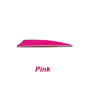 M.SJUMPPER ARCHERY Arrows 3 Inch Real Feathers Fletching with Shield Cut for DIY Hunting Shooting Shafts (36 Pack) (Pink)