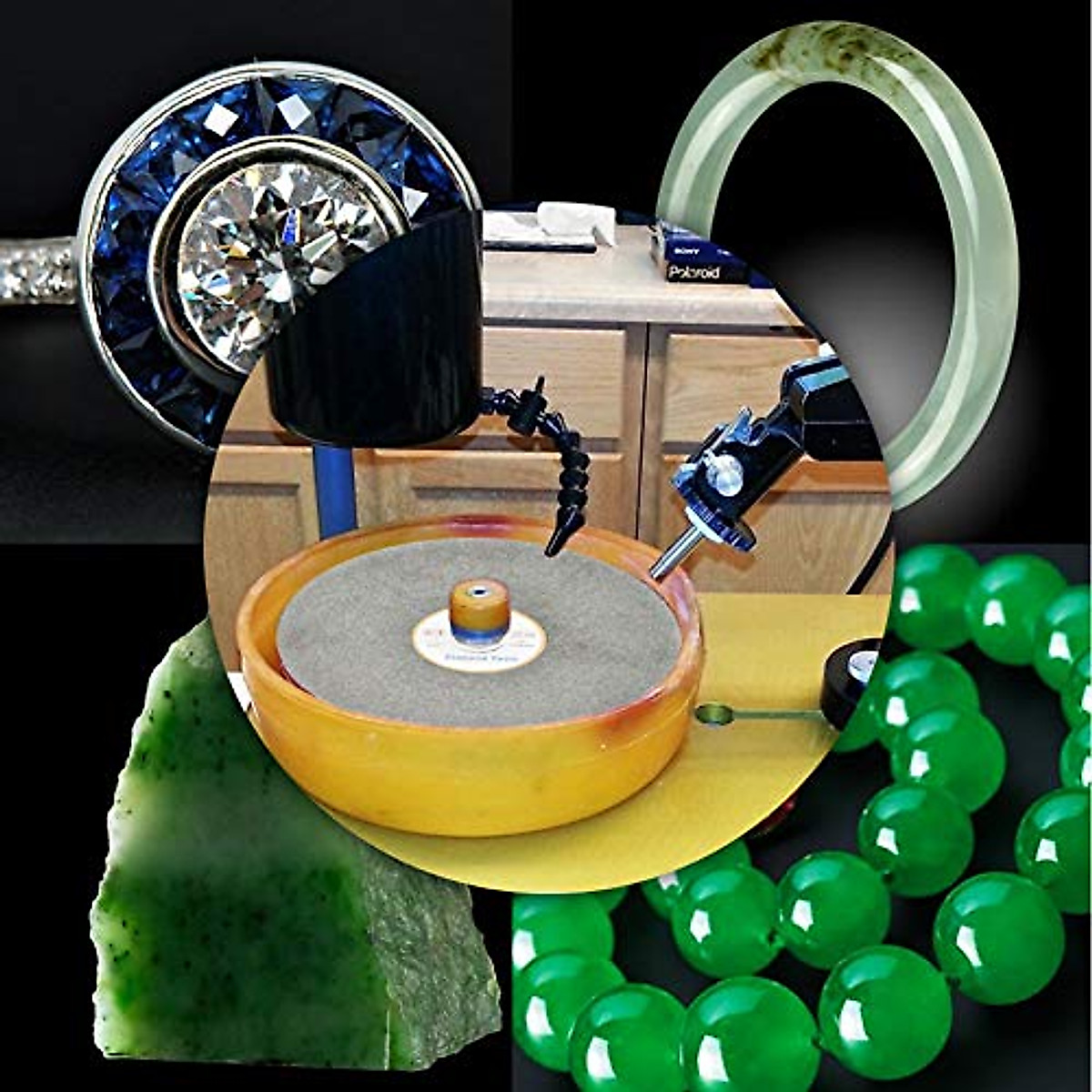 SCOTTCHEN Diamond Flat Lap Wheel 8" x 1/2" Grinding Sanding Disc Lapping Polishing Disc-120 Grit