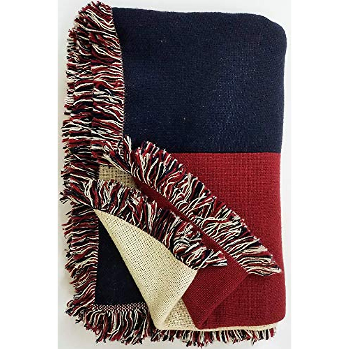 Texas State Flag Blanket - Gift Soft Tapestry Throw Woven from Cotton - Made in The USA (69x48)