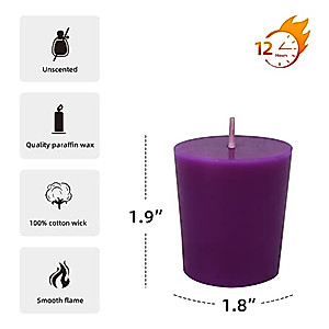 Zest Candle 12-Piece Votive Candles, Purple
