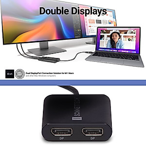 SoNNeT DisplayLink Dual 4K DisplayPort Adapter