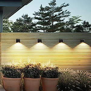 BRILLRAYDO 3W LED Outdoor Exterior Wall Step Down Light Fixture Lamp Black Finish Warm White