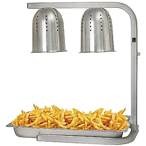 Winco Bulb Professional Free Standing Heat Lamp, Twin,Aluminum