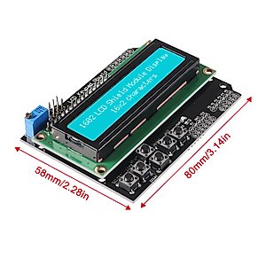 4Pcs LCD1602 Keypad Shield Module 4.5-5.5V LCD 1602 Display Expansion Shield Board Blue Backlight