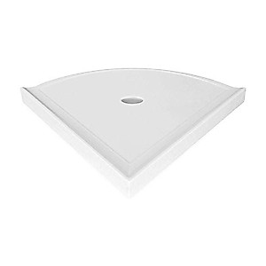 Questech Décor 8 Inch Corner Shower Shelf and 5 Inch Shower Caddy Soap Dish, Metro Flatback Wall Mounted Bathroom Shower Organizer, Bright White Polished