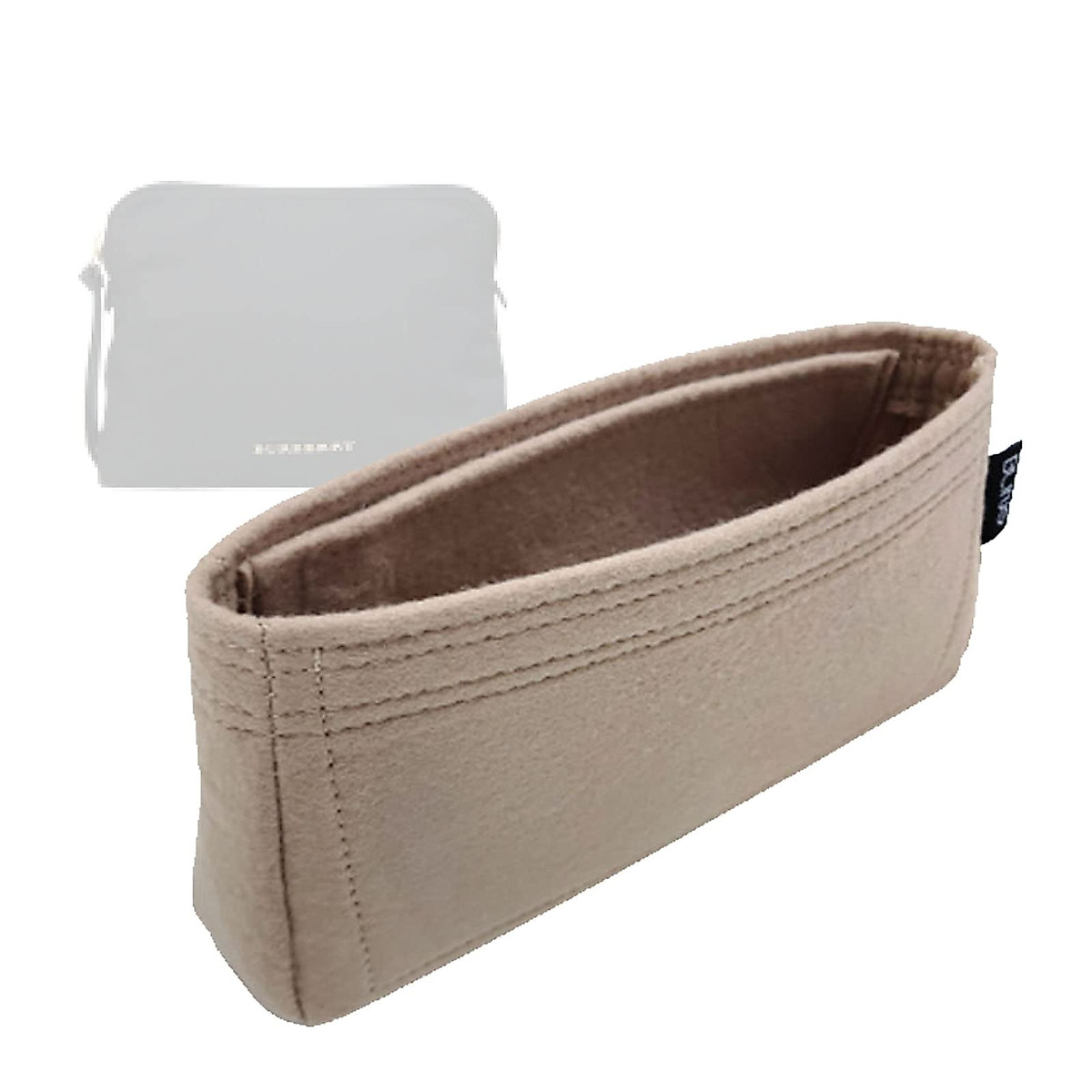 KEEPBLING Purse Organizer for Burberry Large Zip-top Technical Nylon Pouch Inserts Bag in Bag Shapers