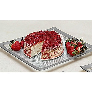 GAC Large 13 Inch Tempered Glass Tray Square Glass Platter Break and Chip Resistant – Oven/Microwave Safe – Dishwasher Safe – Decorative Charger Plate, Glass Serving Tray