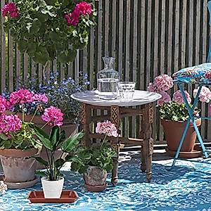 YARNOW Water Indoors Office Plant Square Plate Red Living Pot Indoor Flowerpot Bonsai Plants Outdoor Drips Tray, Decor Holder Potted for Gardening Balcony Round Tray Round Tray Round Tray