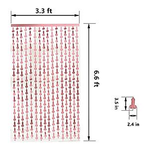 Bachelorette Party Decoration,2 Pack Rose Gold Fringe foil Curtains 3.3 x 6.6 ft Photo Booth Props Backdrop for Bachelorette Party Decoration Bridal Shower