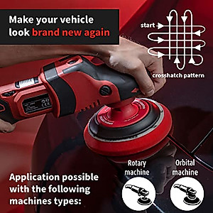 menzerna 3.5 Inch 2X Premium Polishing Pads Heavy Cut for Scratch Repair I Body Repair and Detailing Pads with Safety Edge & Velcro Attachment I Washable & Long Lasting