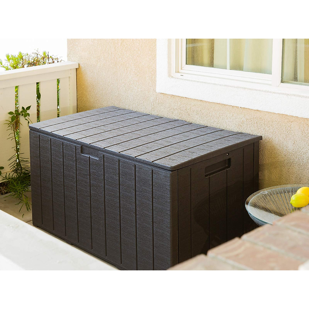 Barton Deck Box 130 Gallon Outdoor Patio Storage Bench Shed Cabinet Container Furniture Pools Yard Tools Porch Backyard