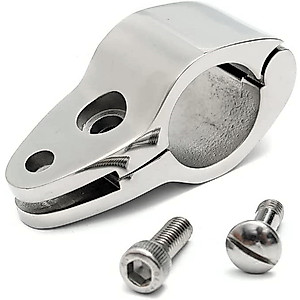 2Pcs Boat Bimini Top Hinged Jaw Slide, Stainless Steel 316 Marine Boat Canopy Tube Clamp Fitting Boat Accessories (Type: with Lock nut, 1 1/4inch)