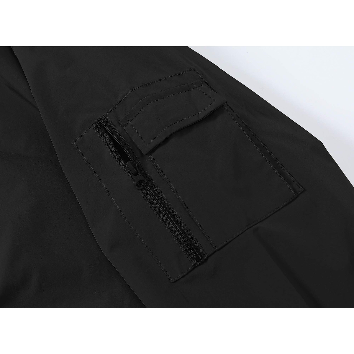 TBMPOY Men's Lightweight Bomber Jackets for Men Windproof Windbreaker Jacket Track Spring Casual Jackets Outdoor Coat Black L