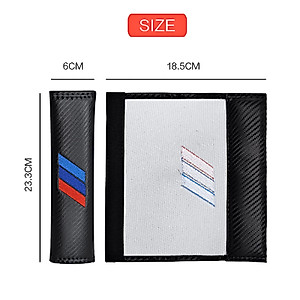 2 Pack Car Seat Belt Pads Cover More Comfortable Driving, Seat Belt Shoulder Strap Covers Harness Pad for BMW Interior Accessories, Compatible with Adults Youth Kid