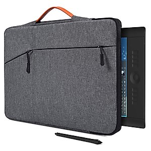 Waterproof Drawing Tablet Sleeve Case Compatible with Huion KAMVAS Pro 16, Wacom Cintiq Pro 16/ Cintiq 16/Intuos Pro Large PTH860, Space Grey