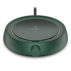 JEEMOO Mug Warmer, Electric Coffee Warmer for Desk/Home Use, Stepless Temperature Regulation (120℉-136℉), Candle Warmer Plate, 8-Hour Auto Shut Off (Forest Green)