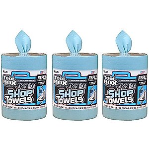 3 Set - Blue Shop Towel Refill For Big Grip Dispenser Bucket, (200-Ct.)