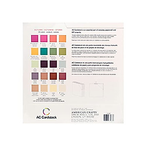 American Crafts Variety Pack Autumn 60 Sheets of 12 x 12 Inch Cardstock, Assorted