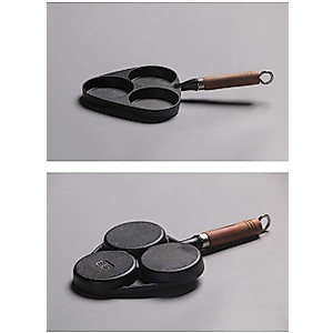 Omelet Pans 3-Cup Egg Frying Pan, Cast Iron Egg Cooker Pan