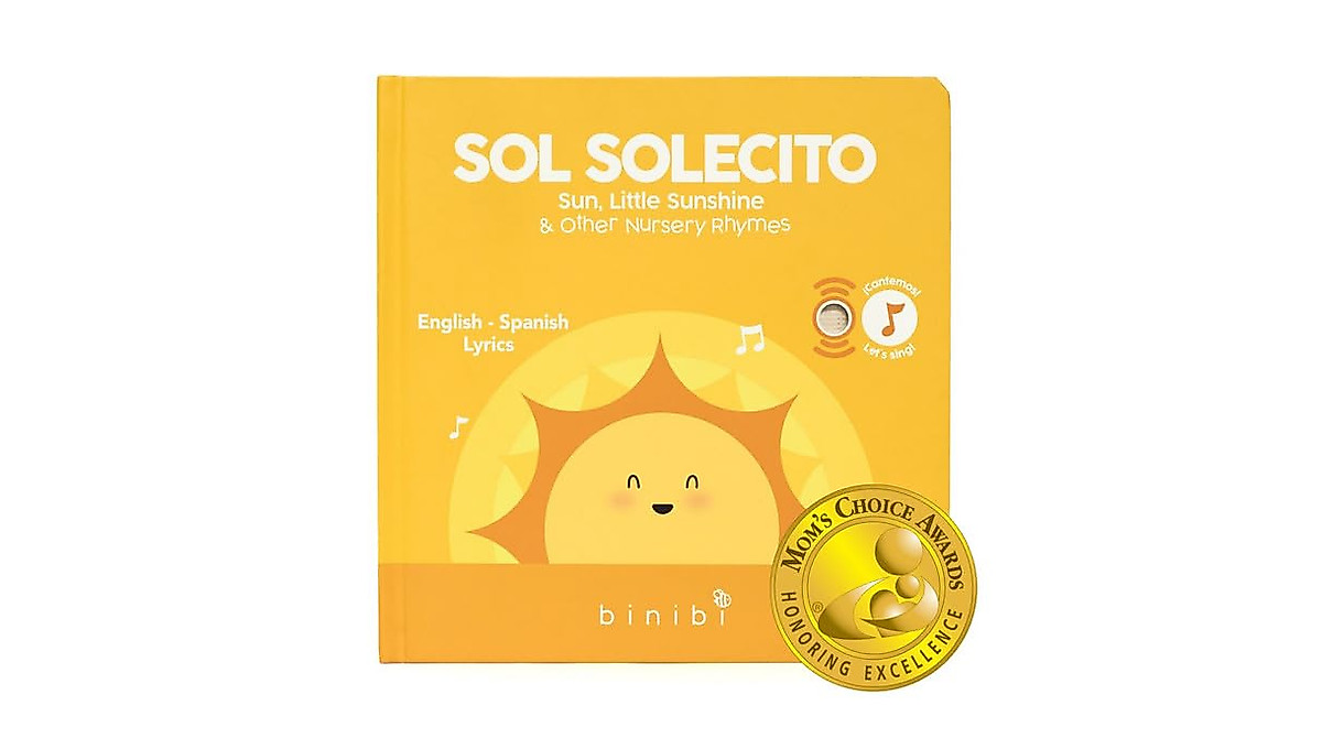 Binibi Spanish Musical Book for Toddlers - Bilingual Nursery Rhymes