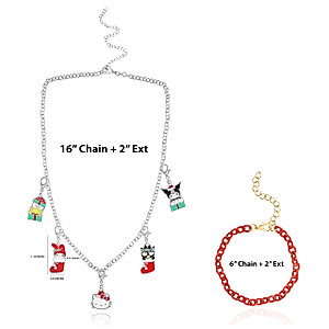 Hello Kitty and Friends Necklace, Bracelet, and 12 Sanrio Charms Advent Set - Official License Jewelry Advent