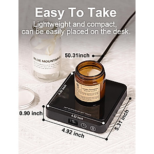 Rigstne Coffee Mug Warmer - 20W Portable Mug Warmer for Desk, Coffee Cup Warmer with Auto Shut Off, Candle Warmer Plate for Travel, Office and Home, Black (No Cup)