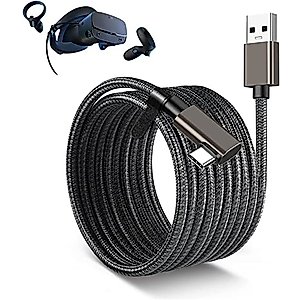 16FT Link Cable VR Quest 2, High-Speed PC Data Transfer, USB C to USB C Cable for VR Headset and Gaming PC Compatible for Oculus/Meta Quest 2 VR Headset, Gaming PC, Steam VR.(A-C)
