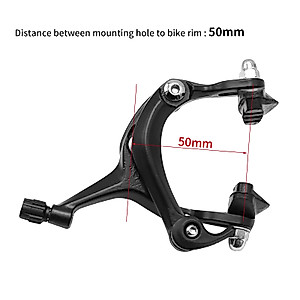 MDEOOSKY Road Bicycle Caliper Brake Kit Rear Bike Brake Set Road Bike Set Includes Callipers Levers Cables Black