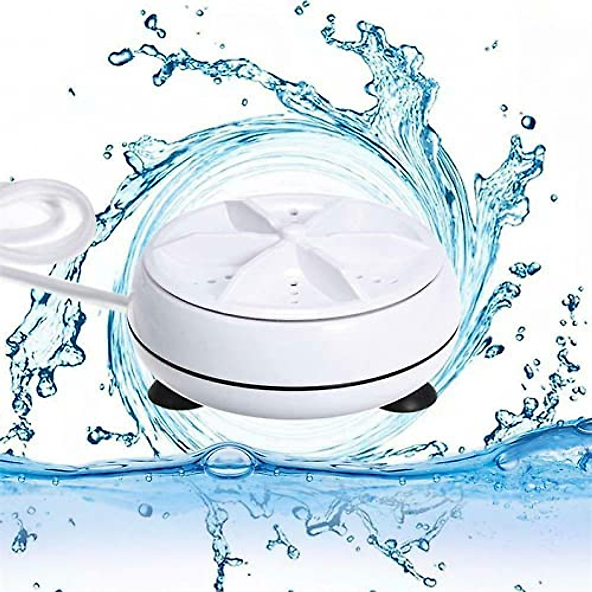 Mini Washing Machine Ultrasonic Turbine Machine - Portable Turbo Washer, Ultrasonic Waves Convenient Travel Home Business Travel USB 3in1 Dishwashers
