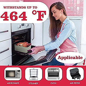 Silicone Air Fryer Liners for Ninja Air Fryer Dual Pack of 2, Reusable Air Fryer Silicone Liner for Ninja Air Fryer Accessories, Airfryer Liners Airfryer Accessories for Ninja Dual Air Fryer (Grey)