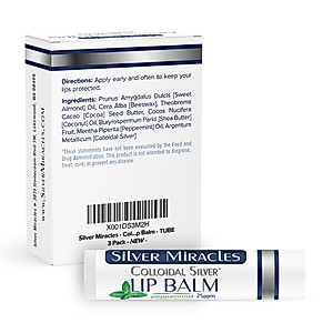Silver Miracles - Colloidal Silver Lip Balm - TUBE - 3 Pack